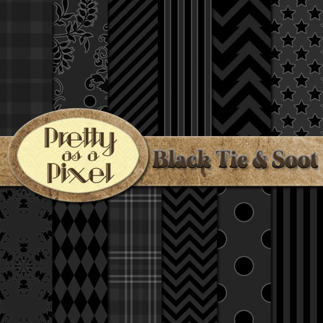 Digital Paper Pack INSTANT DOWNLOAD Black Tie & Soot Scrapbooking ...