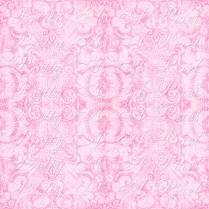 Antique Tapestry - Pink - Digital Paper Pack - Scrapbooking Backgrounds ...
