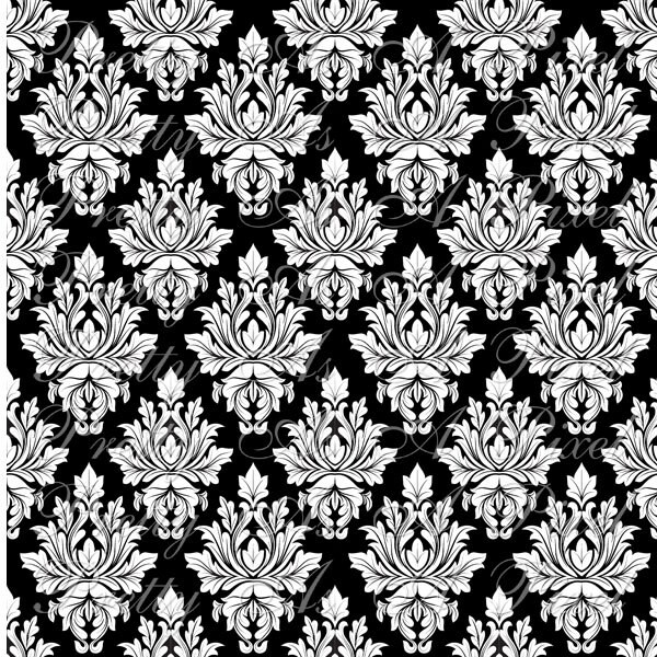 Damask & Lace - Black - Digital Paper Pack - INSTANT DOWNLOAD ...