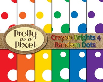 Digital Polka Dot Multi-color Bubble Digital Scrapbook Papers - Etsy