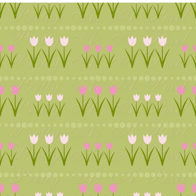 Digital Paper Pack Pink Tulips INSTANT DOWNLOAD - Etsy