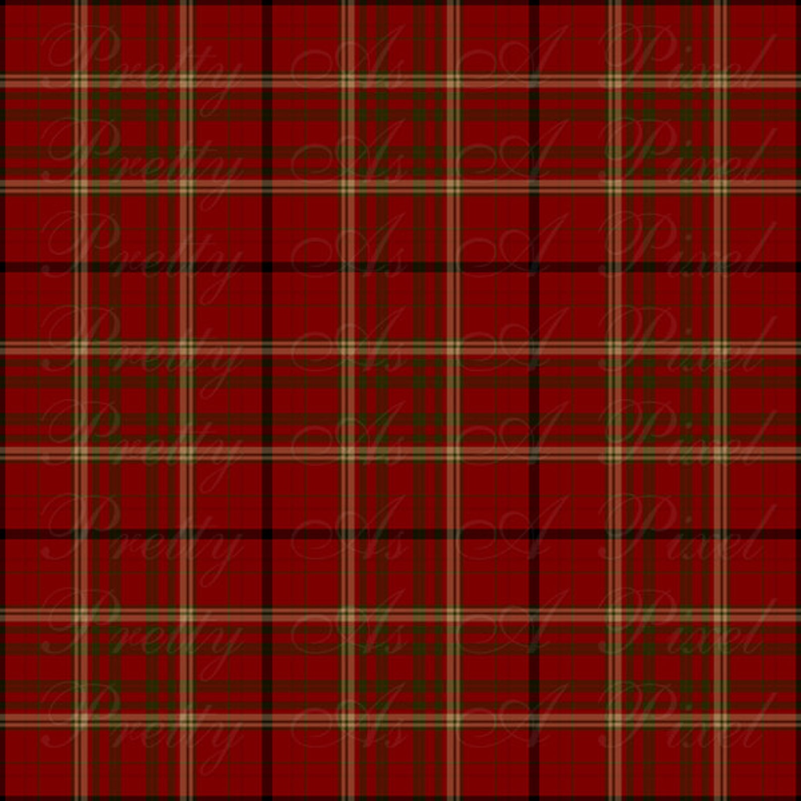 Printable Scrapbook Paper Christmas Plaid 3 12 X 12 Set of 12 INSTANT ...