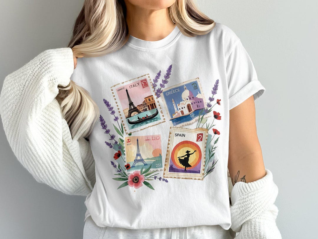 Europe Stamps PNG, Vintage Stamp Sublimation Design, Shirt Sublimation ...