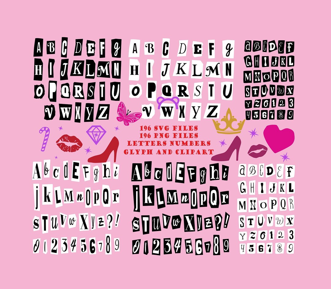 Burn Book Alphabet SVG DXF, Burn Book Letters Svg, Mean Girls Inspired ...