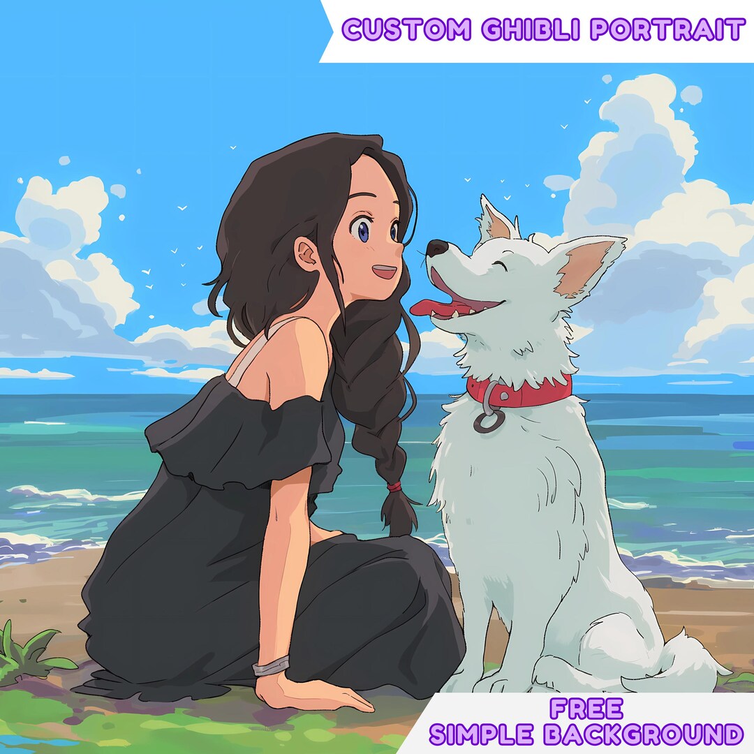 Custom Ghibli Style Portraits, Ghibli Portrait, Couple Ghibli, Family ...