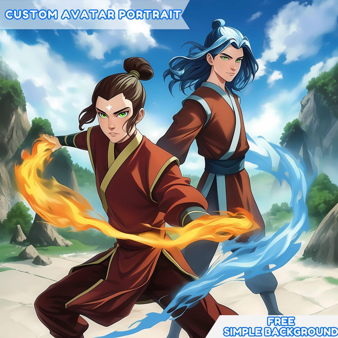 Custom Avatar Portrait, Avatar Portrait, Couple Avatar Portrait, Family ...