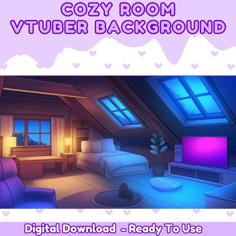 Cozy Room Vtuber Background: Anime Stream Asset (digital Download) - Etsy