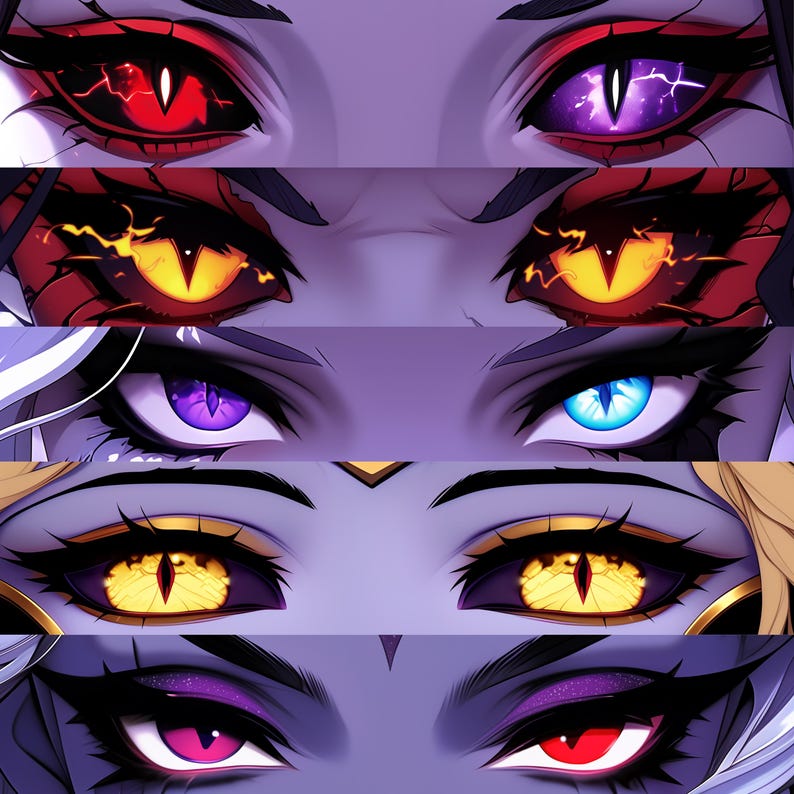 Custom DND Character Eyes Group Art, Fantasy Portrait, Dungeon and ...