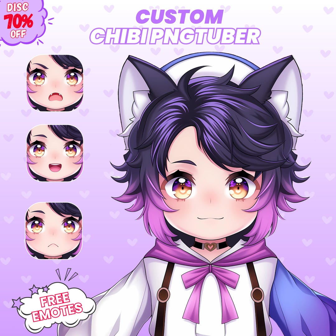 Custom Chibi Pngtuber, Pngtuber Model, Chibi Pngtuber, Pngtuber ...