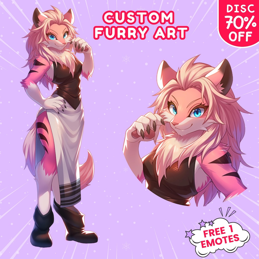 Custom Furry Art, Furry Art, Furry, Anime, Furry Icon, Fursona, Anthro ...
