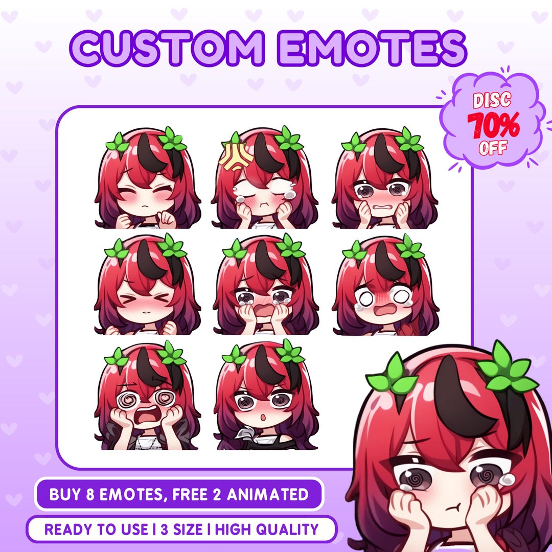 Custom Twitch Emotes, Anime Emotes, Ych Emotes, Vtuber Emotes, Kick ...