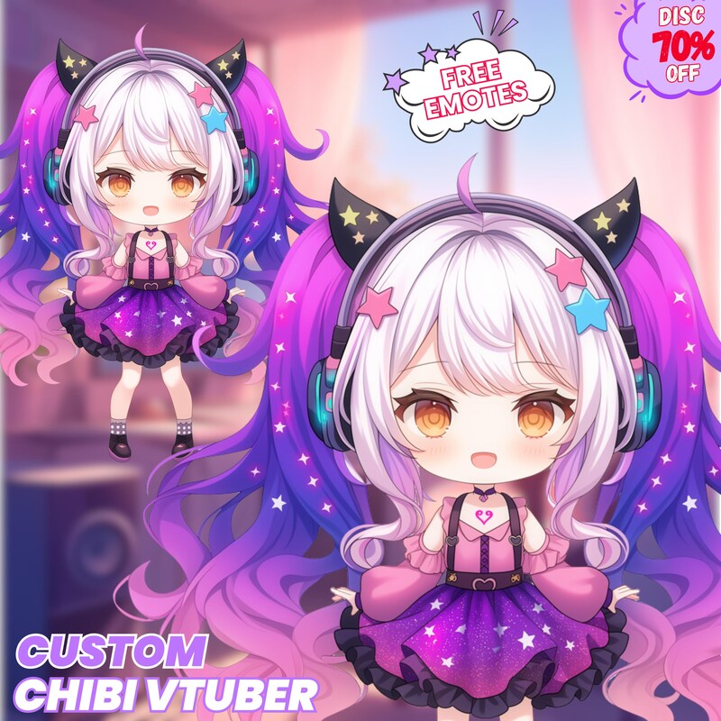 Vtuber Chibi - Etsy
