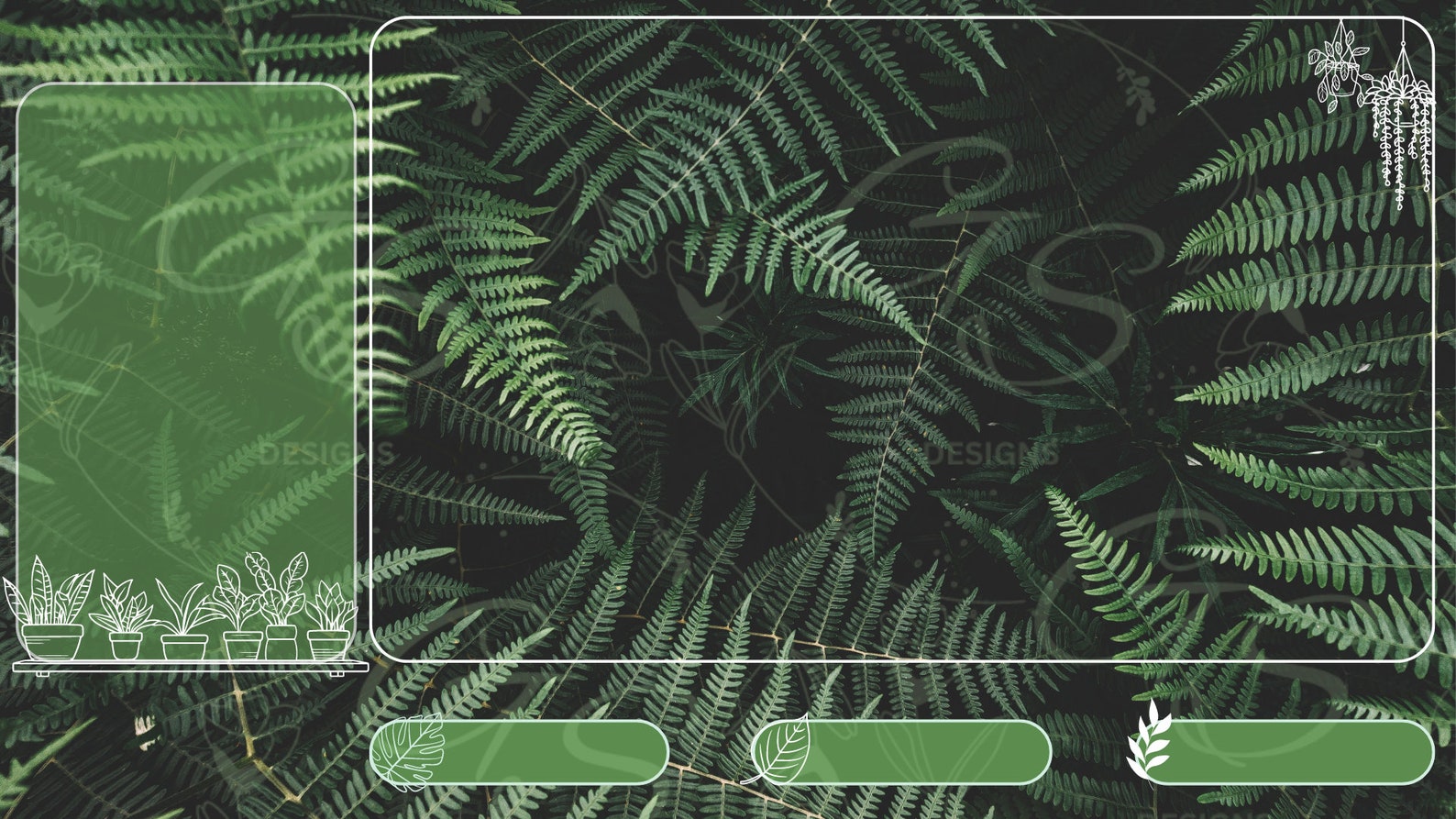 Animated Plant Stream Overlay Pack (19 Designs) For- Twitch, Youtube ...