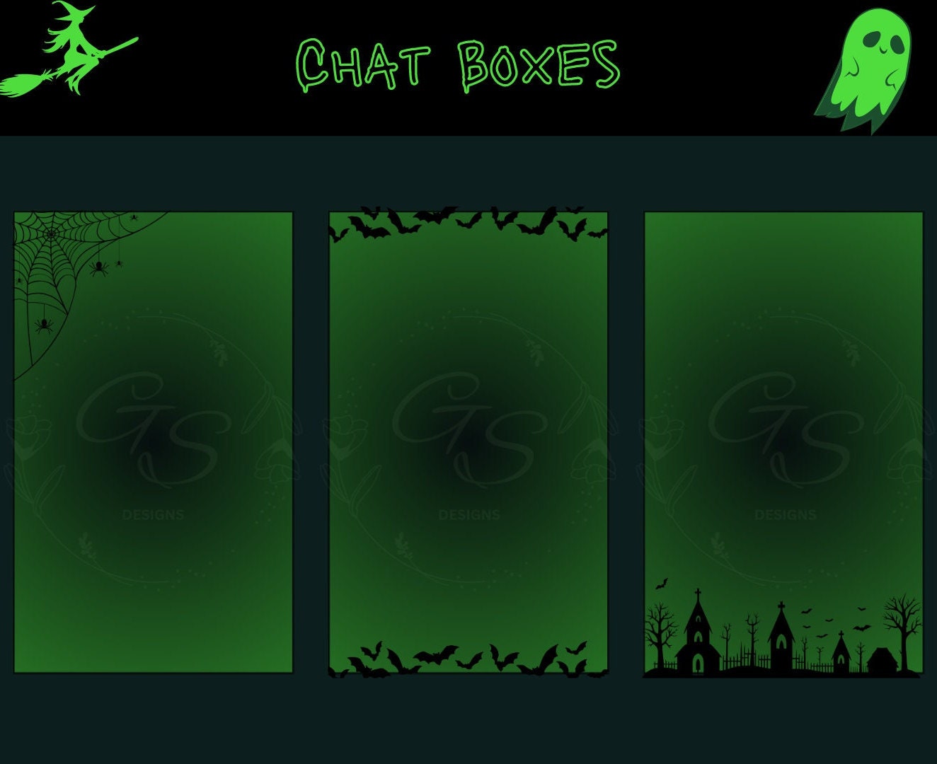Spooky Animated Stream Pack - Black and Green - Halloween - Etsy