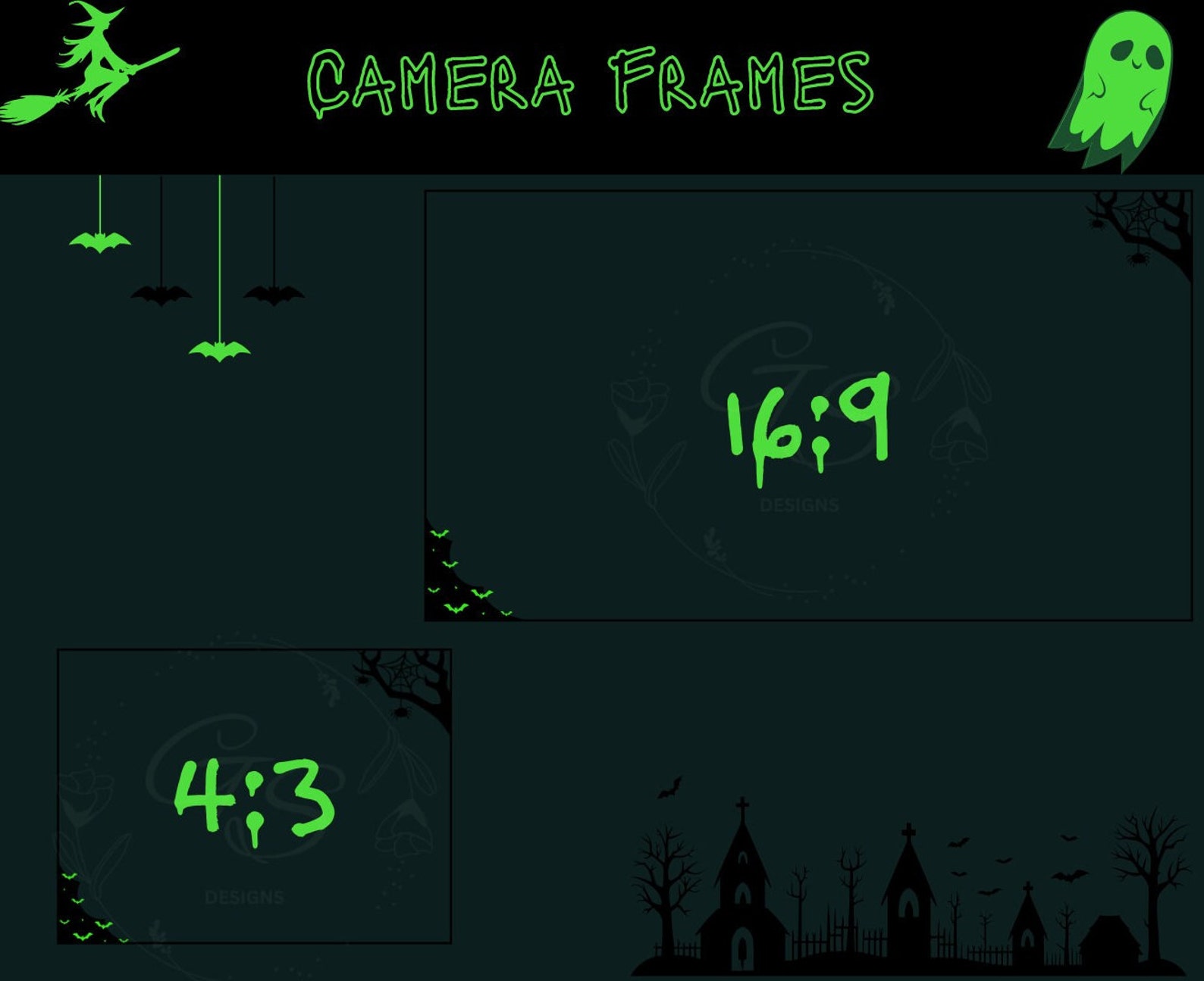 Spooky Animated Stream Pack - Black and Green - Halloween - Etsy