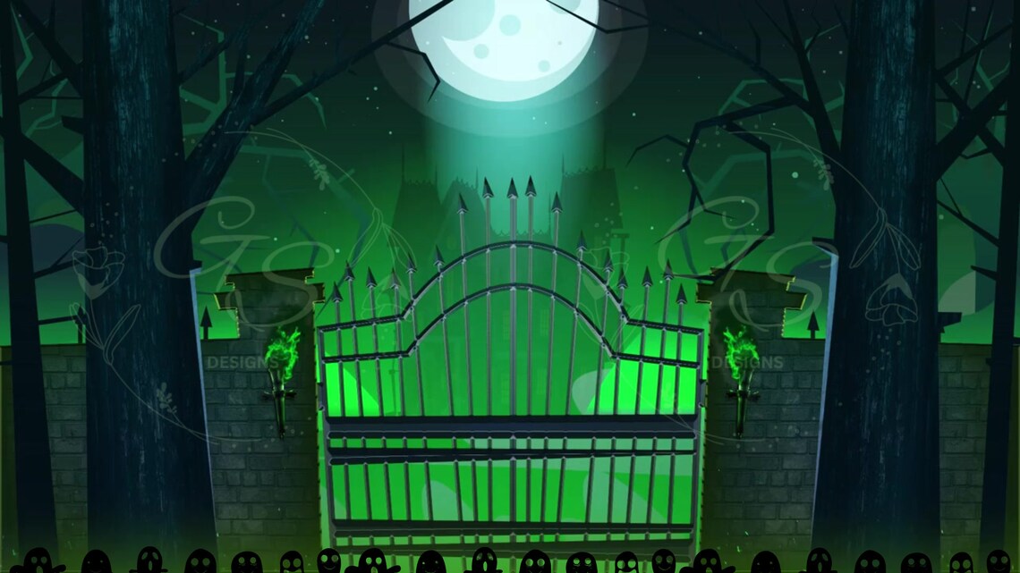 Spooky Animated Stream Pack - Black and Green - Halloween - Etsy