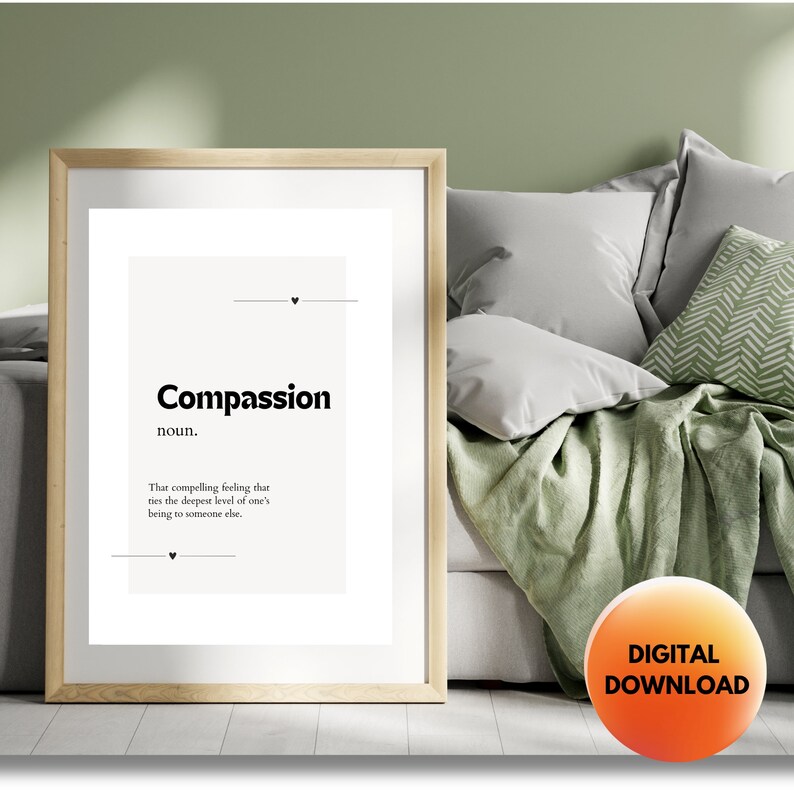 Compassion Definition, Printable Wall Art, Compassion Quote, Compassion ...