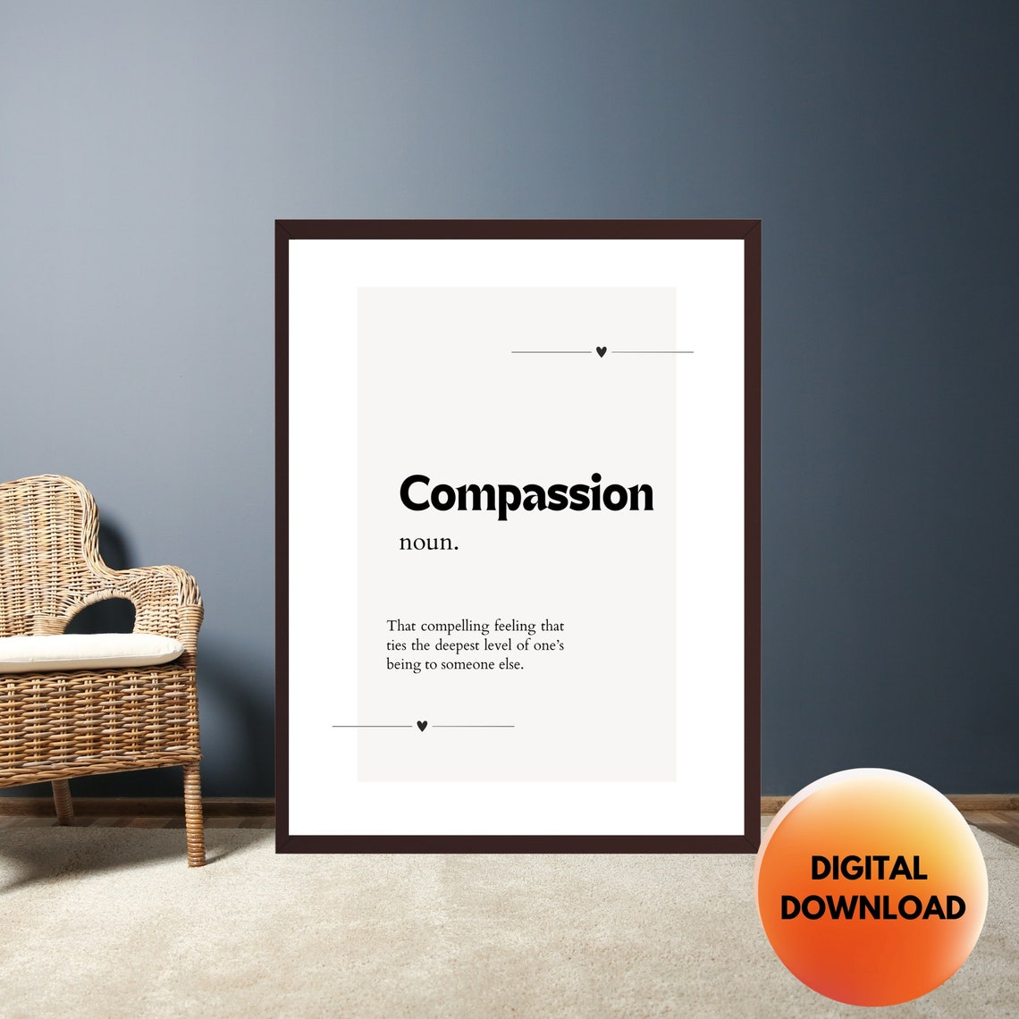 Compassion Definition, Printable Wall Art, Compassion Quote, Compassion ...