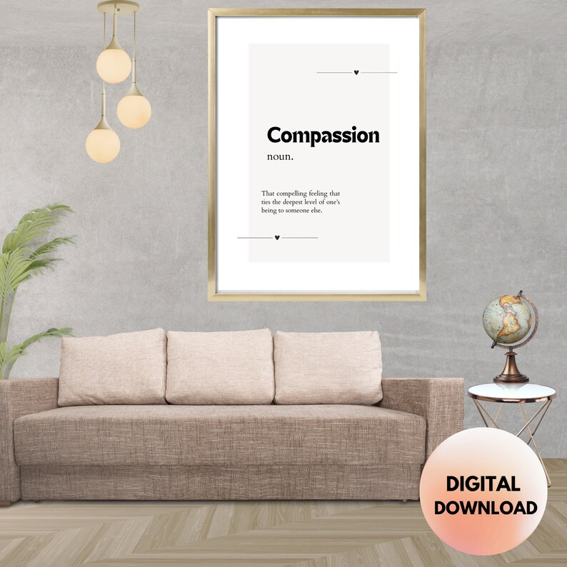 Compassion Definition, Printable Wall Art, Compassion Quote, Compassion ...