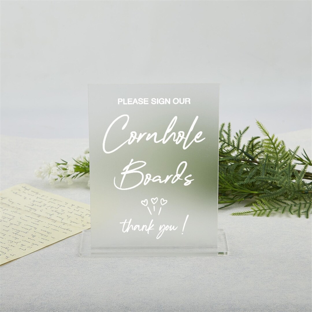 Please Sign Our Cornhole Boards, Wedding Guest Board Sign, Please Sign ...