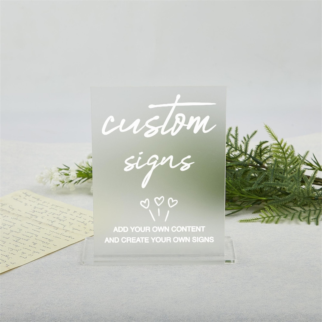 Customizable Acrylic Wedding Sign, Create Your Own Sign, Fully Editable ...