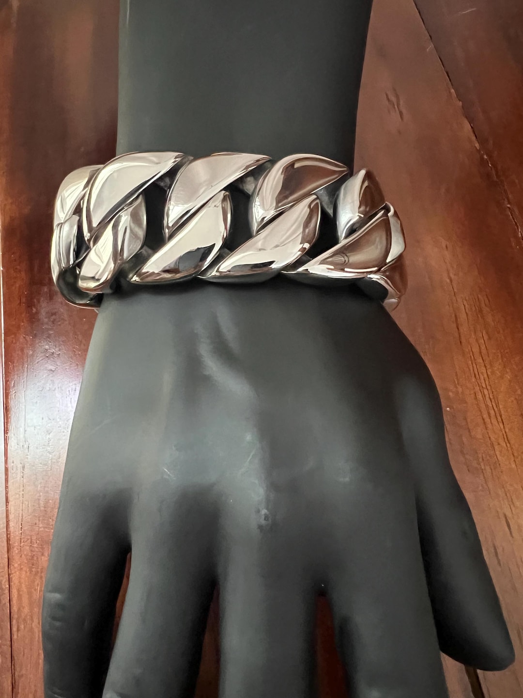 31mm Wide Super Heavy Duty Cuban Chain Bracelet, Men's Large Stainless ...