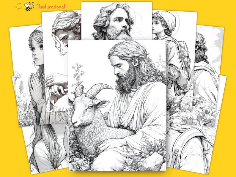 Bible Coloring Pages – 215 Printable Bible Hero Art for Teens, Adults ...