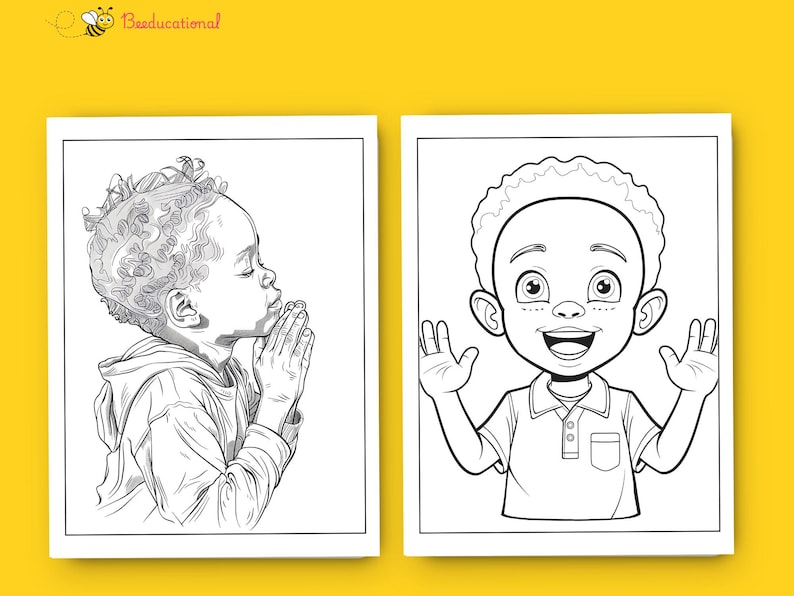 Black Christian Coloring Pages – 100 Bible Art of Praying Kids & Jesus ...