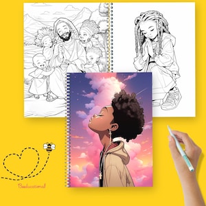 Black Christian Coloring Pages – 50 Bible Art of Praying Kids & Jesus ...