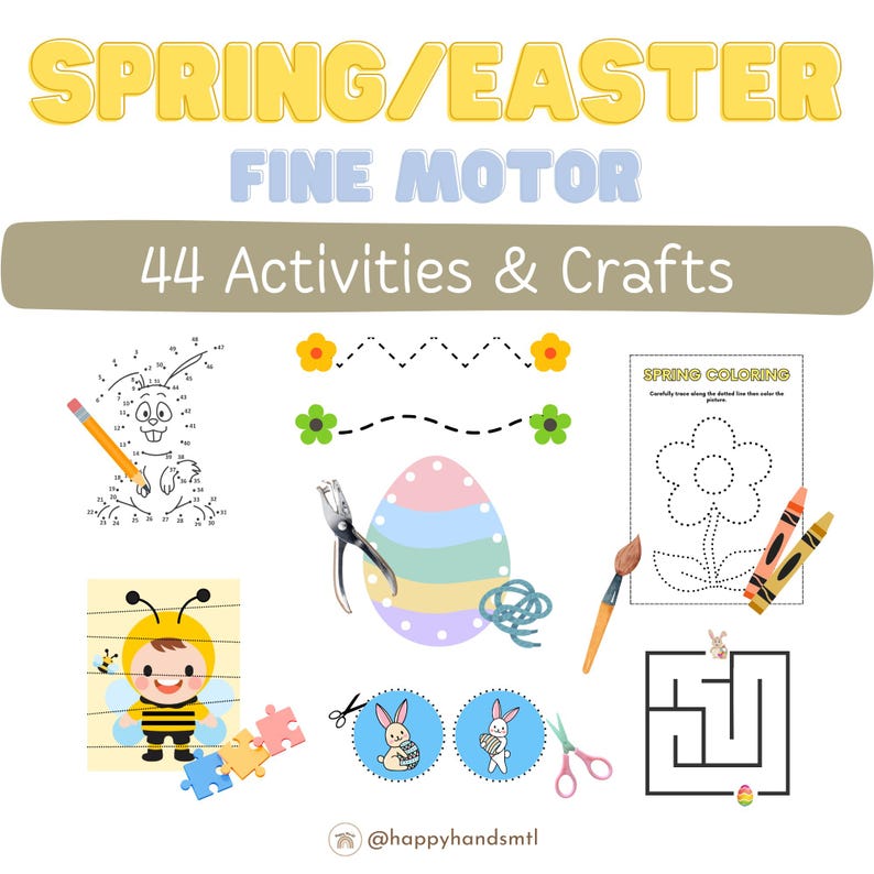 Fine Motor Activities + Crafts, Printable Worksheets for Preschool ...