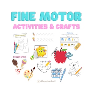 Fine Motor Activities + Crafts, Printable Worksheets for Preschool ...