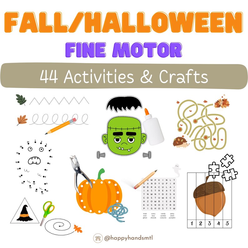 Fine Motor Activities + Crafts, Printable Worksheets for Preschool ...