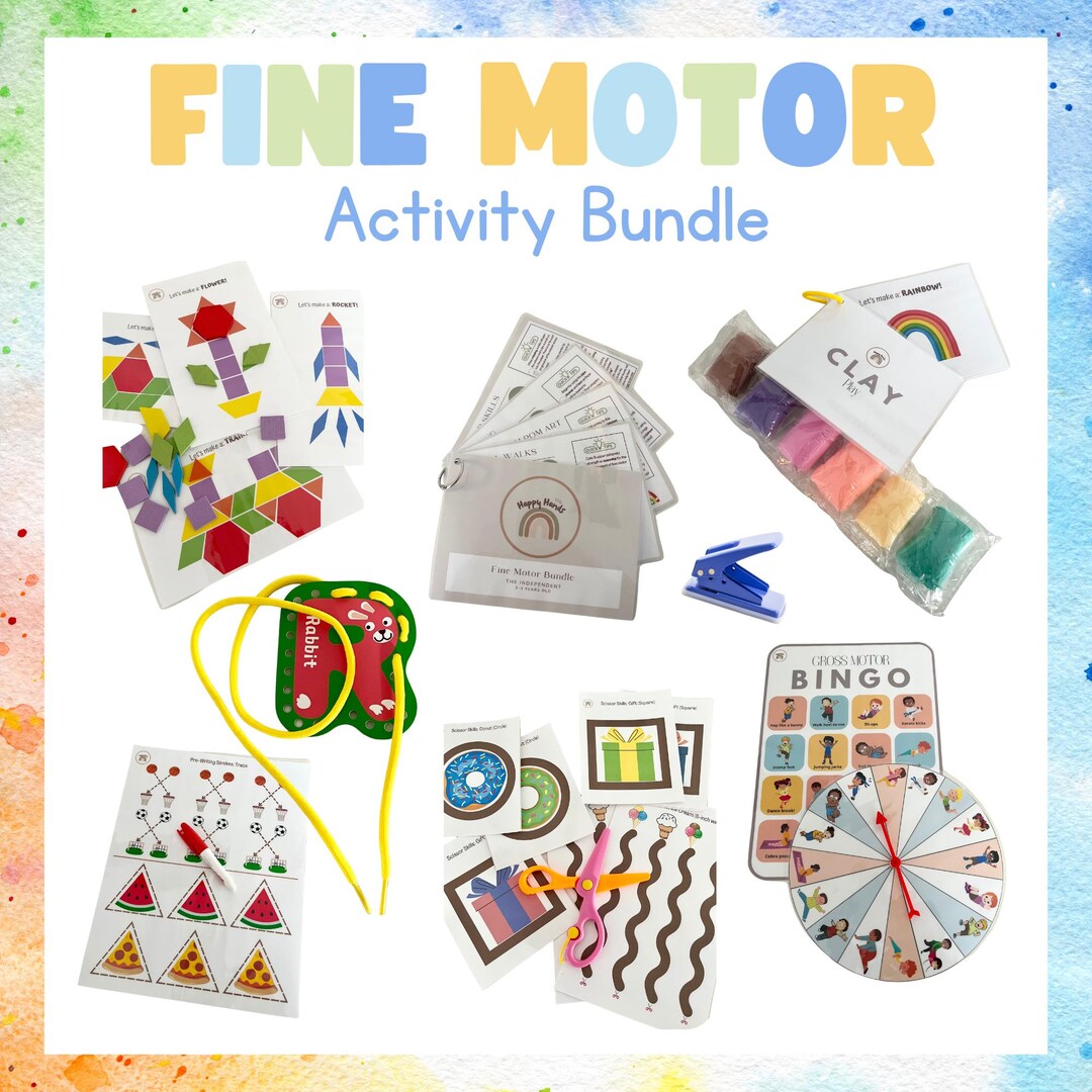 Fine Motor Toy Box for Kids, 4 Years, at Home Developmental OT Toys for ...