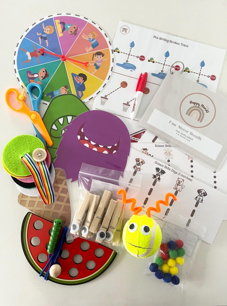 Fine Motor Toys Box Activities for Kids 3 Years Occupational Therapy ...