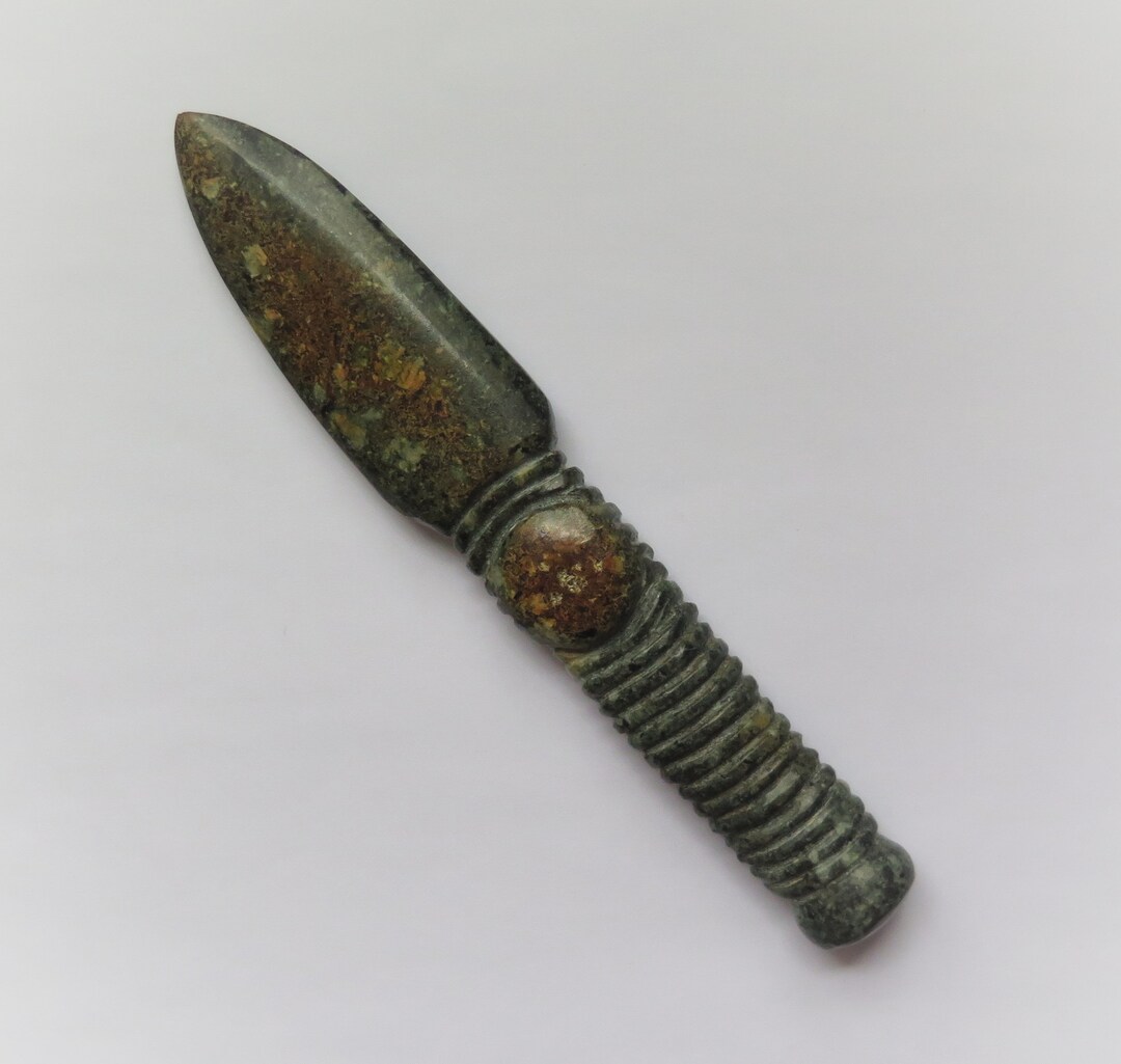 Stone Athame Knife in Preseli Bluestone Stonehenge Stone Made by Hand ...