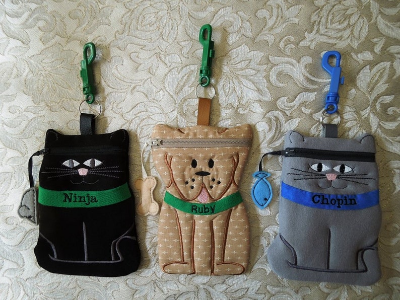 CAT Shaped Zippered Case - Customized - Open to See Examples - Etsy