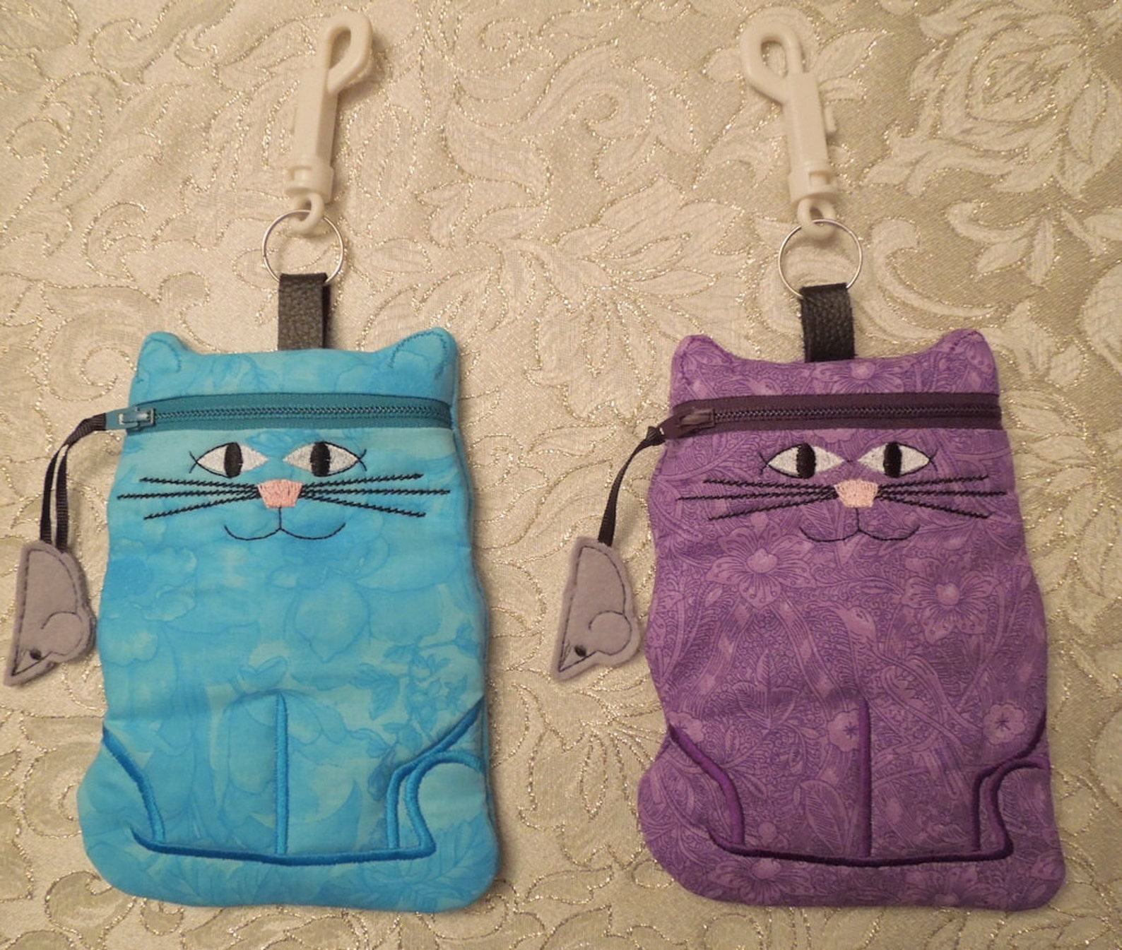 CAT Shaped Zippered Case - Customized - Open to See Examples - Etsy