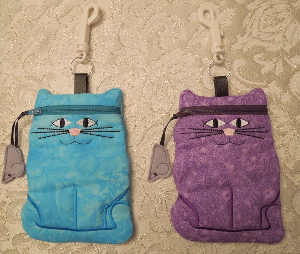 CAT Shaped Zippered Case - Customized - Open to See Examples - Etsy