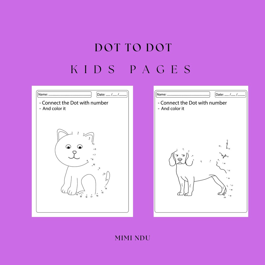 Dot to Dot Activity Book for Kids: Connect the Dots & Color (PDF ...