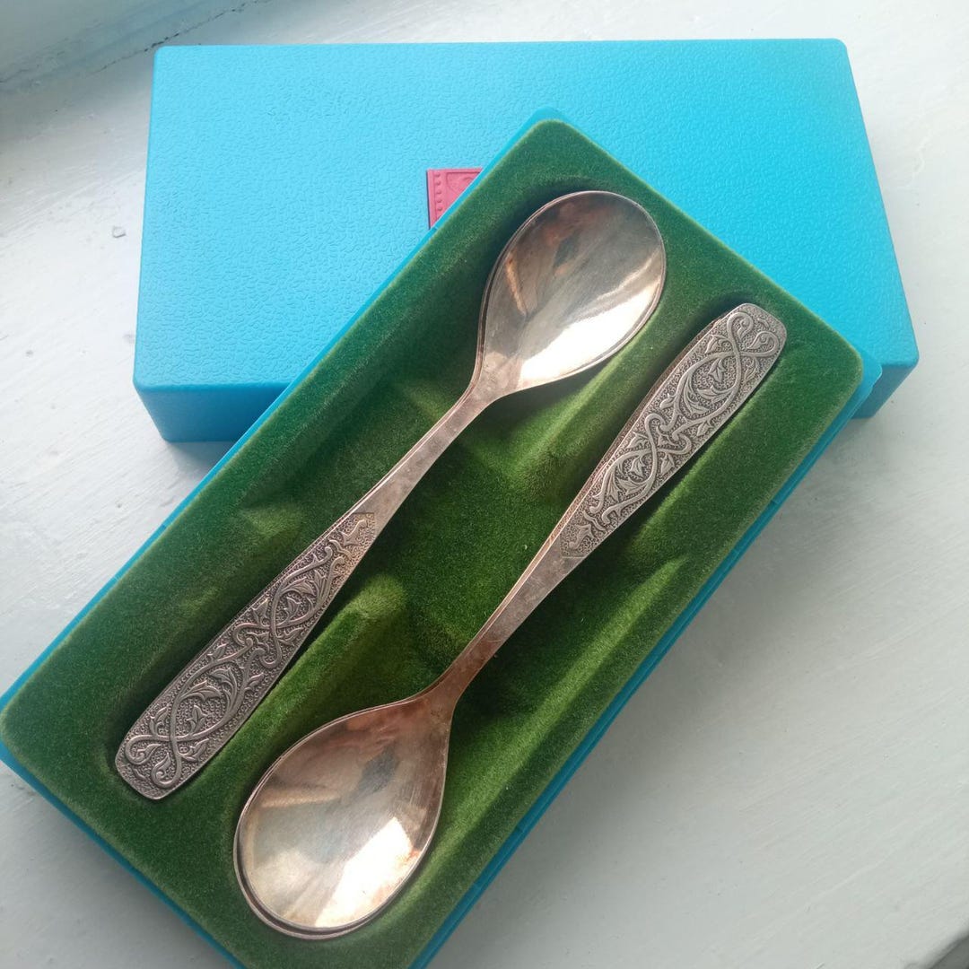 Set of Vintage USSR Dessert Spoons - Etsy