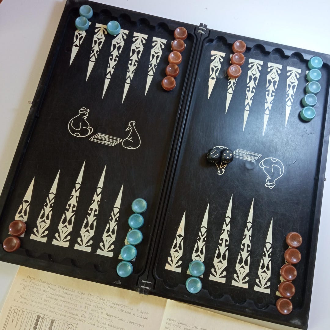 Retro Soviet Era Backgammon Set Collectible Vintage USSR Board Game - Etsy