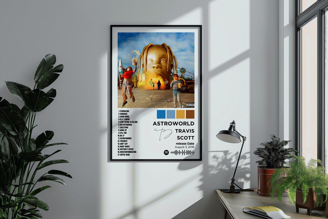 TRAVIS SCOTT Astroworld Album Cover Poster Travis Scott Poster ...