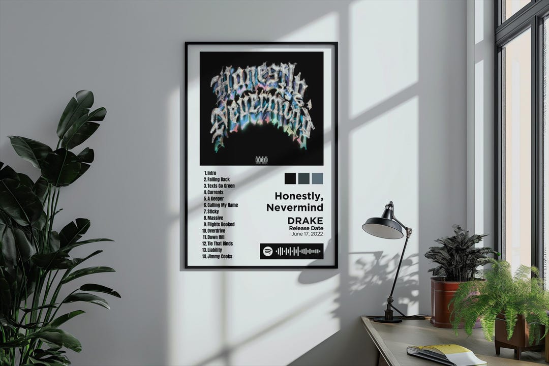 Drake Honestly Nevermind Album Cover Poster High-quality Digital ...