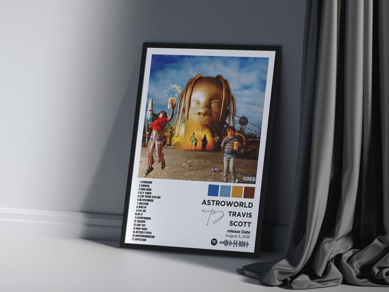 TRAVIS SCOTT Astroworld Album Cover Poster Travis Scott Poster ...