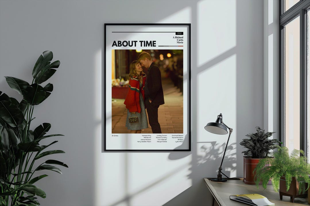 About Time Poster Movie Wall Art Home Decor Romantic Movie Poster Gift ...