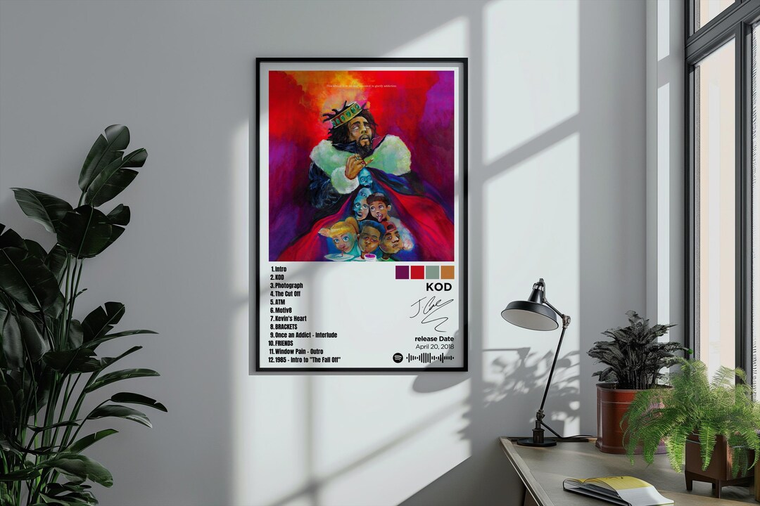KOD by J. Cole Custom Album Art Poster Digital Download Wall Art Hip ...