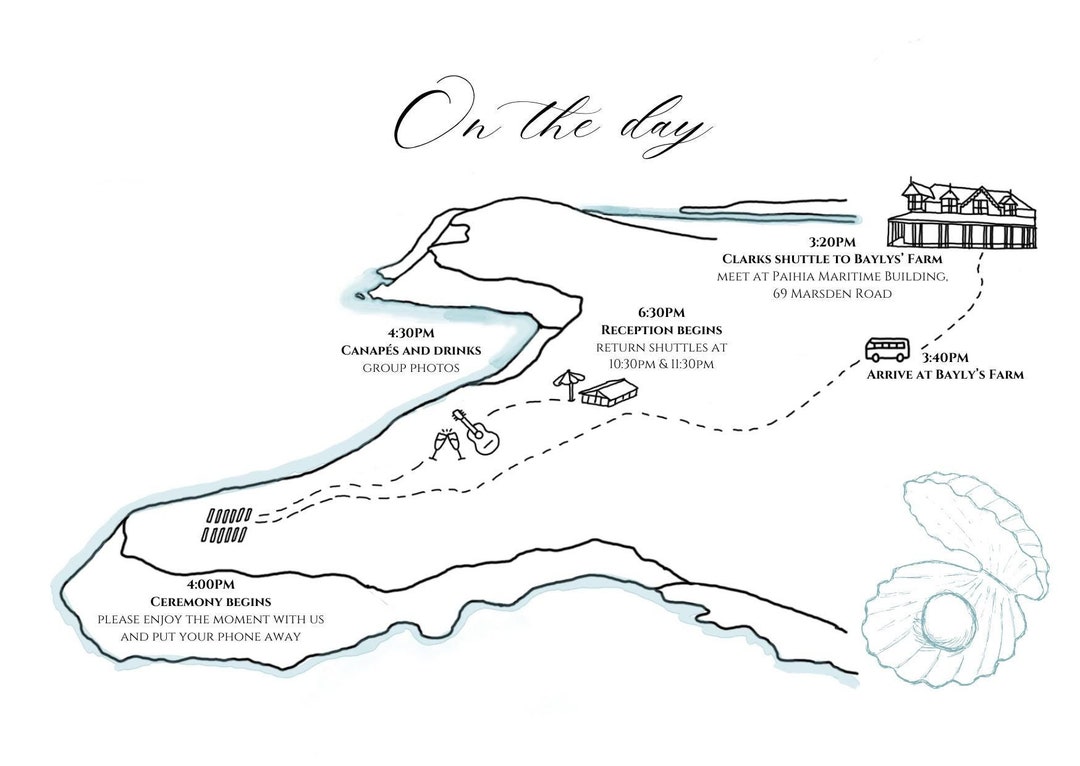 Hand-drawn Custom Wedding Venue Maps | Fully Personalised for Your ...