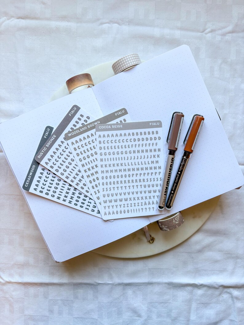 Rustic Charm Alphabet Sticker Sheets | Functional Letters for ...