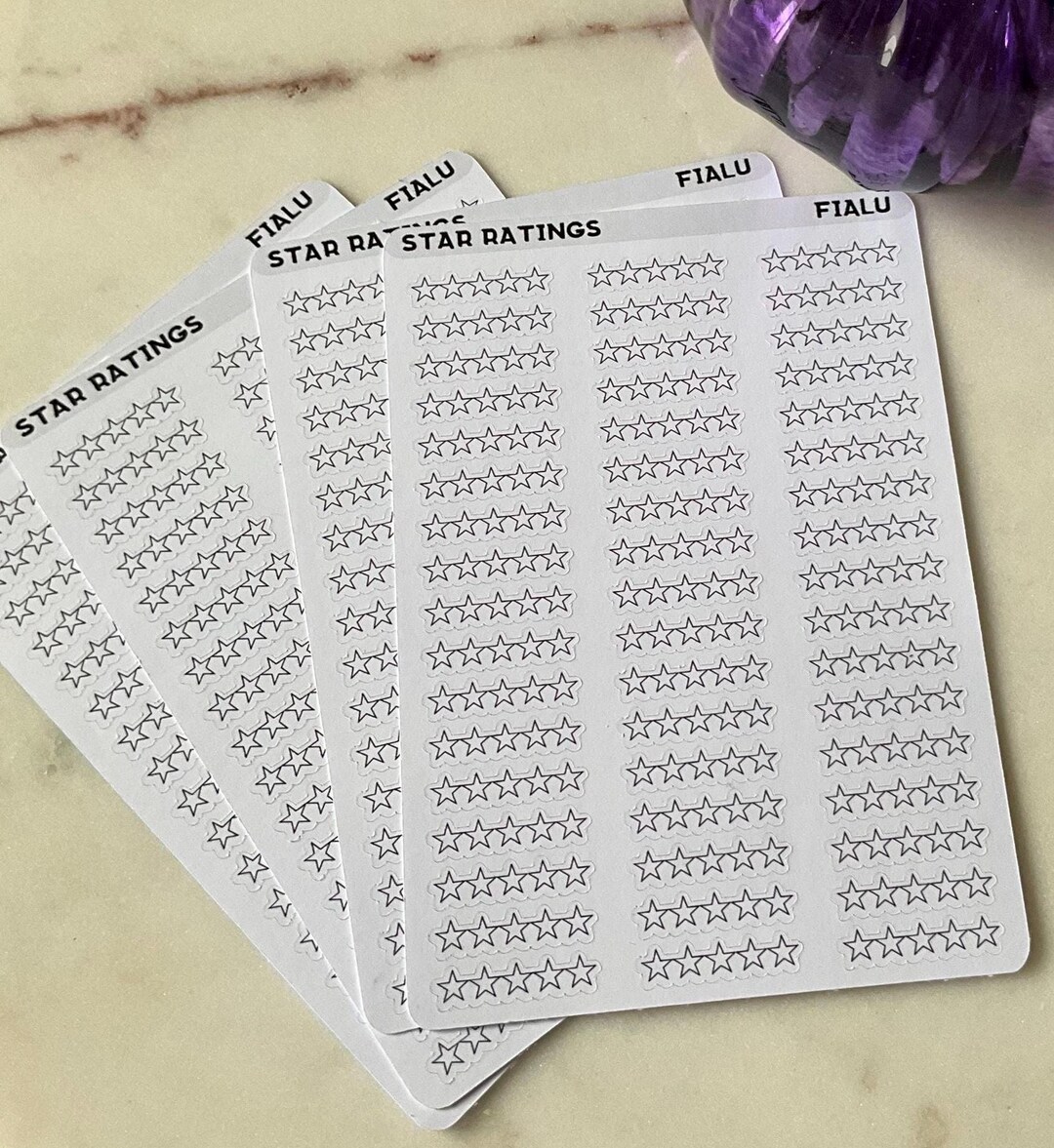 Star Rating Sticker Sheet | Functional Stickers for Reading Journals - Etsy