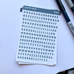 Monochrome Essentials Alphabet Sticker Sheets | Functional Letters for ...